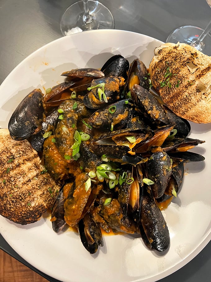 Mussels that make you reconsider your relationship with seafood – each one a tiny ocean treasure chest of flavor.