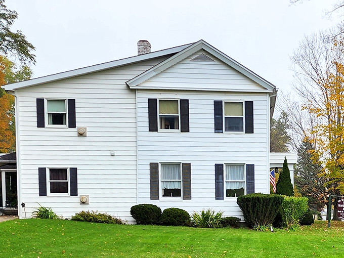 This classic white colonial home represents the affordable housing that makes Wellsboro attractive to retirees—simple elegance without the big-city price tag.