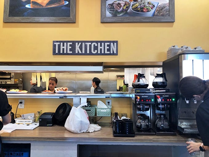 The open kitchen concept means transparency in cooking – no mystery meat or questionable breakfast practices.