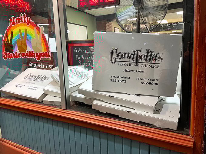 "Pizza by the slice" – three words that have saved countless hungry students from the brink of starvation.