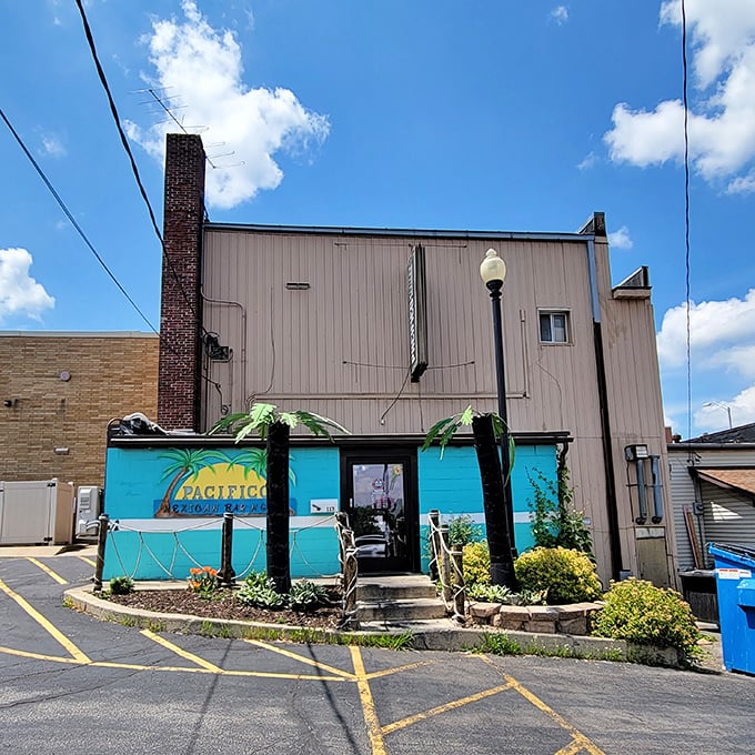 Pacifico's vibrant turquoise facade brings a splash of tropical energy to the Driftless Area, promising Mexican flavors worth the detour.