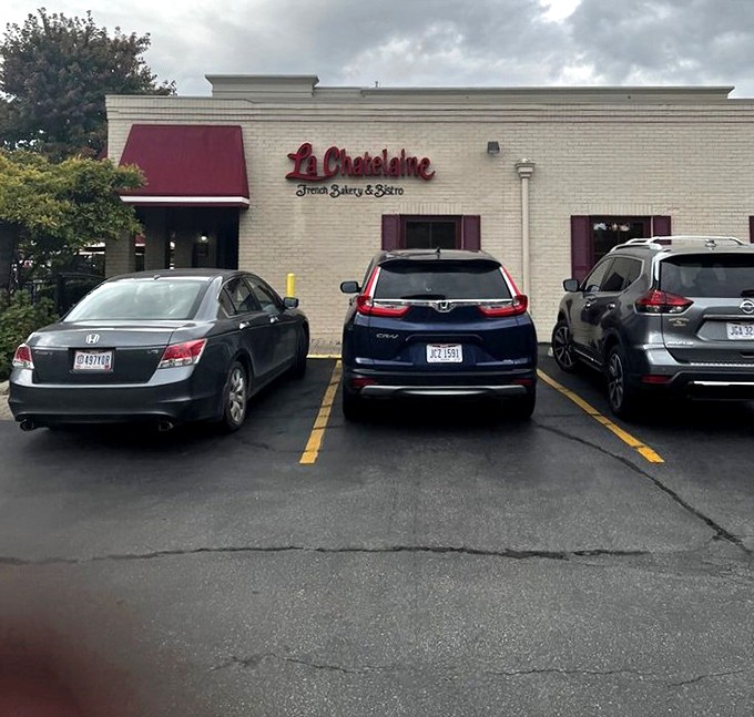 Even the parking lot has a certain je ne sais quoi—the anticipation of butter and sugar makes even these spaces look inviting.