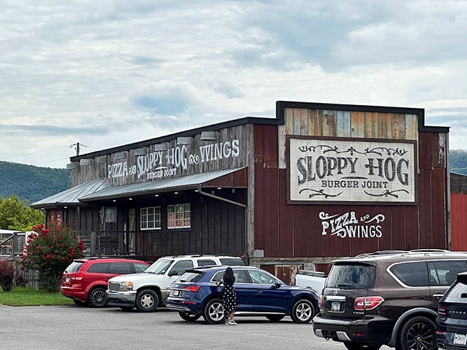 A packed parking lot tells you everything you need to know—locals don't line up like this unless something truly special awaits inside.