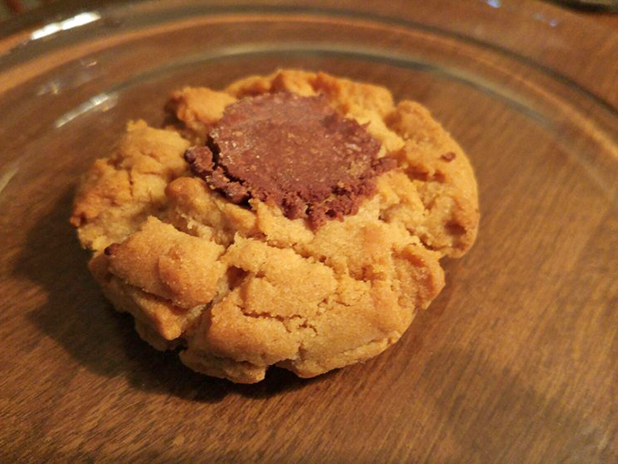 This peanut butter cookie with chocolate center is the dessert equivalent of finding money in your pocket—unexpected joy.