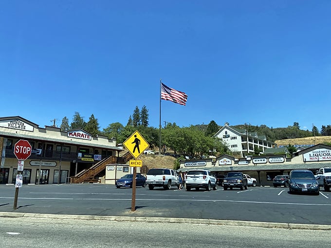 Pioneer Village shopping center—where the parking is always free and you're more likely to hear "take your time" than "hurry up" from the shopkeepers. 