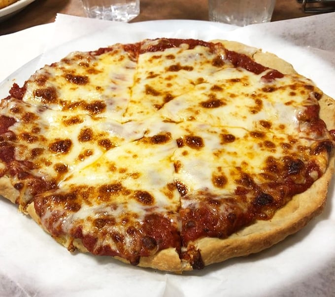 Personal pizza perfection with cheese that bubbles and stretches with each bite. Proof that diners can nail Italian classics alongside American standards.
