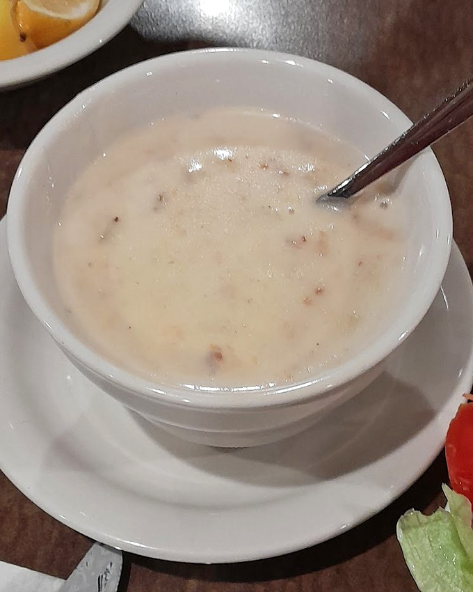 Potato soup that's thick enough to stand a spoon in—the kind of hearty bowl that makes Pennsylvania winters slightly more bearable.