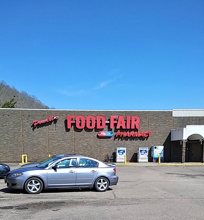 Powell's Food Fair serves as both grocery lifeline and impromptu community center where locals catch up between produce aisles.