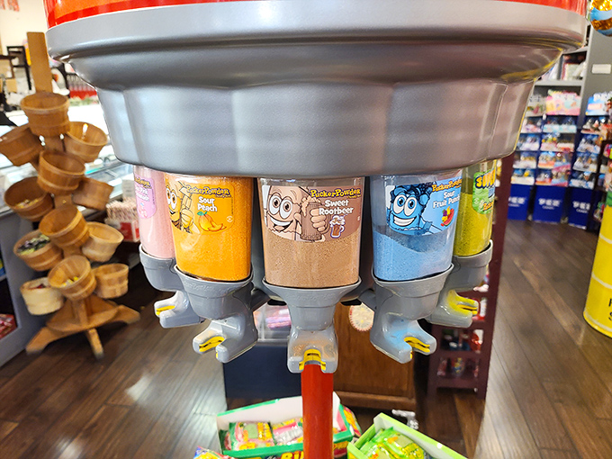 The Pucker Powder dispenser—childhood's version of a slot machine where everyone wins and parents lose (their patience).