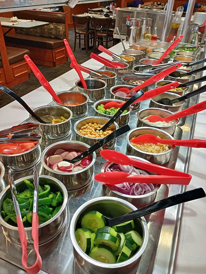 This isn't just a salad bar—it's a colorful, customizable adventure where health-conscious intentions meet delicious reality.