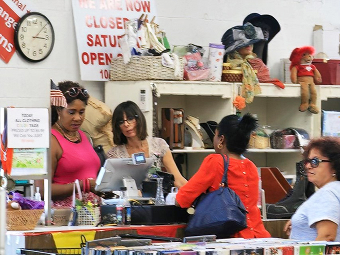 Where the magic happens – friendly staff helping treasure-seekers complete their quests for the perfect find.