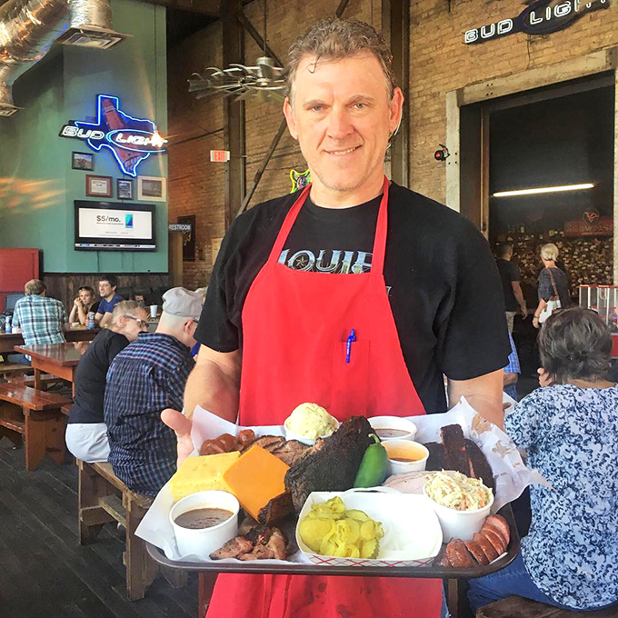 When your server carries a tray like this, you know you've made excellent life choices. That spread is Texas on a platter.