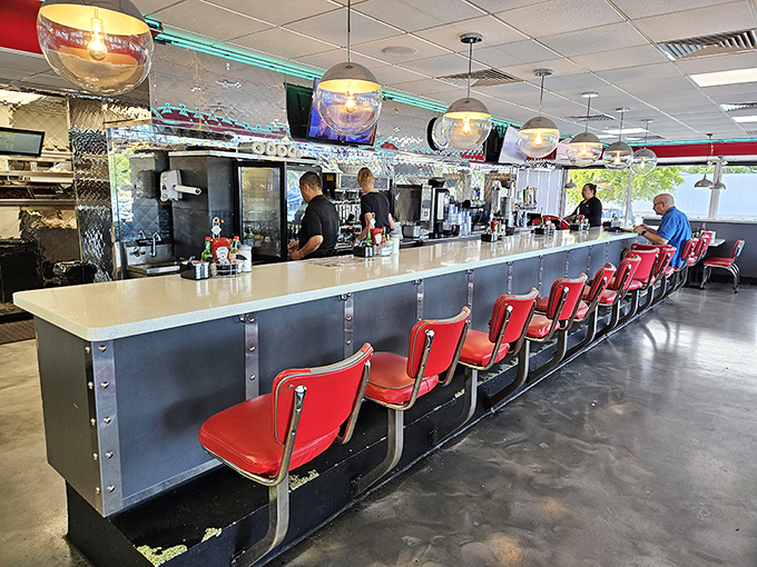 Where the magic happens—the heart of the diner operation, running with the precision of a Swiss watch and twice the personality.
