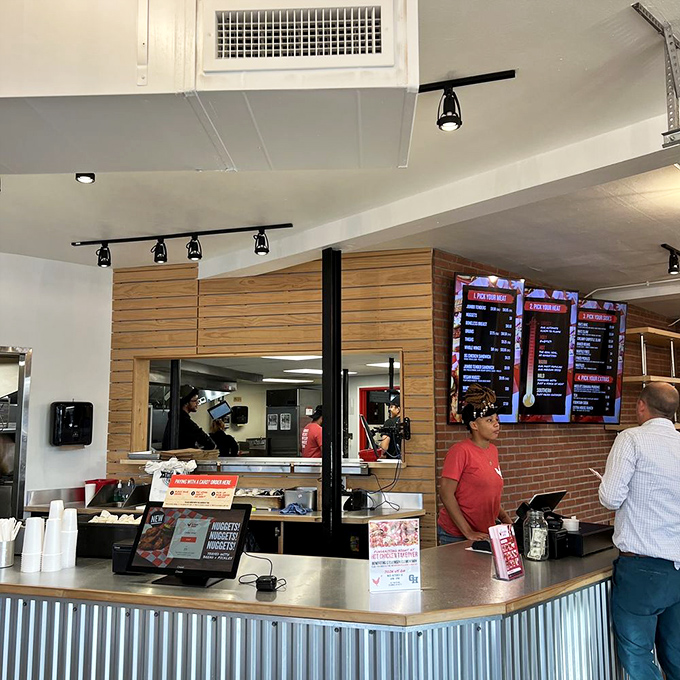 Where the magic happens. The open kitchen concept means transparency in chicken preparation—nothing to hide when you're doing it right.