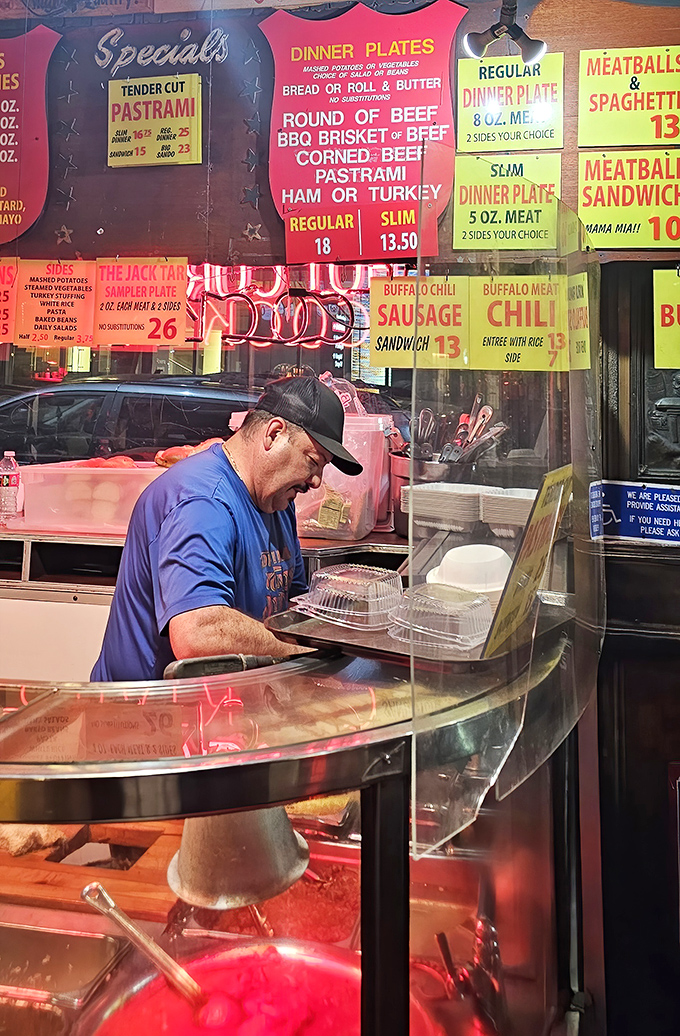 Behind the counter, skilled hands work with the precision of surgeons and the confidence of artists who know their medium is meat.