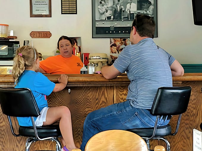 The counter service isn't just efficient—it's where multi-generational conversations happen between bites of homestyle cooking.