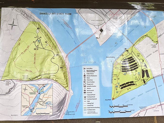Adventure planning made easy with this detailed park map. The treasure isn't buried—it's clearly marked for all to discover.