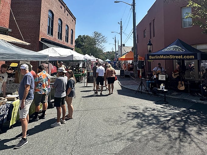Berlin's Farmers Market transforms asphalt into community. Where else can you buy local produce while accidentally joining a neighborhood reunion?