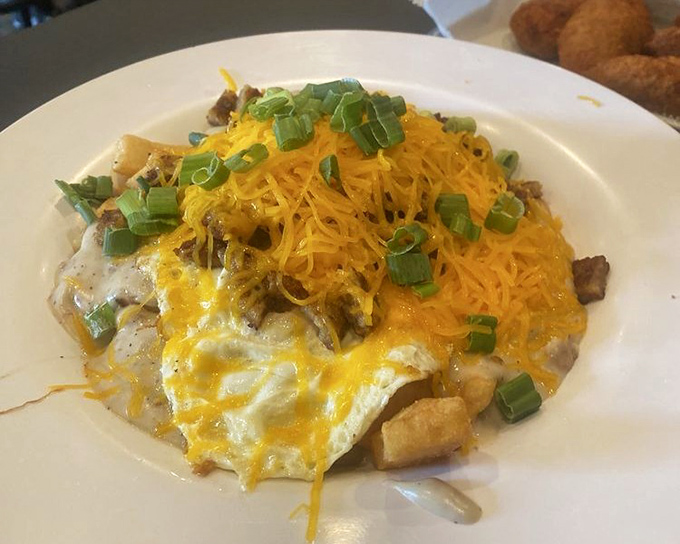 Potatoes, eggs, cheese, and green onions collide in this aptly named "Trainwreck"—a delicious disaster you'll want to experience repeatedly.