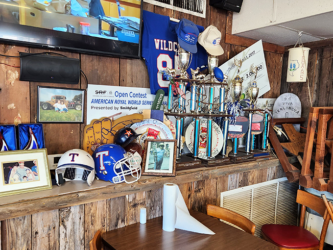 Those trophies aren't just decoration—they're the hardware version of "I told you so" for anyone who doubted their barbecue prowess.
