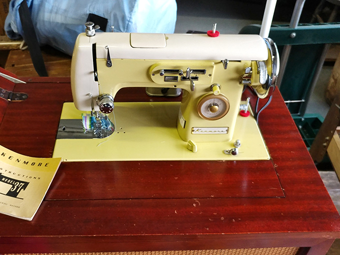 This vintage Kenmore isn't just a sewing machine—it's a time capsule of craftsmanship from when things were built to last generations, not just warranty periods.