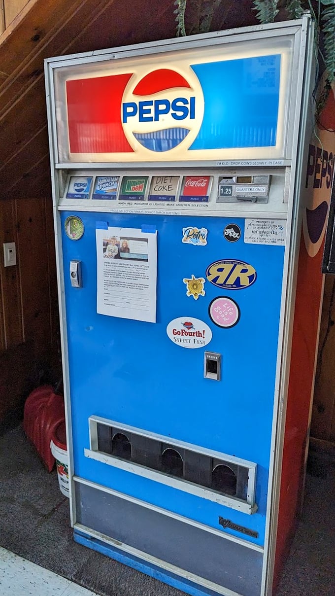 This isn't just a vintage Pepsi machine; it's a time capsule from when soda was an event and buttons made a satisfying mechanical chunk.