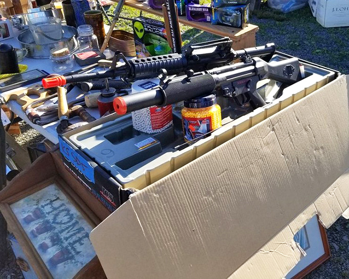Not your average toy box. These replica firearms attract collectors who appreciate craftsmanship and detail—childhood cowboys all grown up.