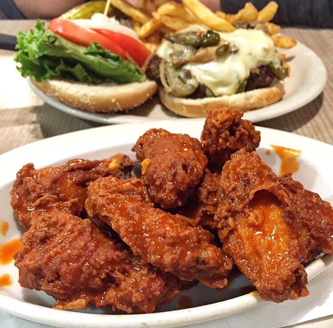 Buffalo wings with attitude—crispy, saucy, and unapologetically messy. Your shirt is already terrified, but your taste buds are cheering.