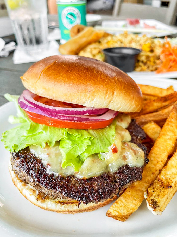 A perfect burger proves Harbor Docks isn't just a one-trick pony – they respect the art of beef as much as they do seafood.