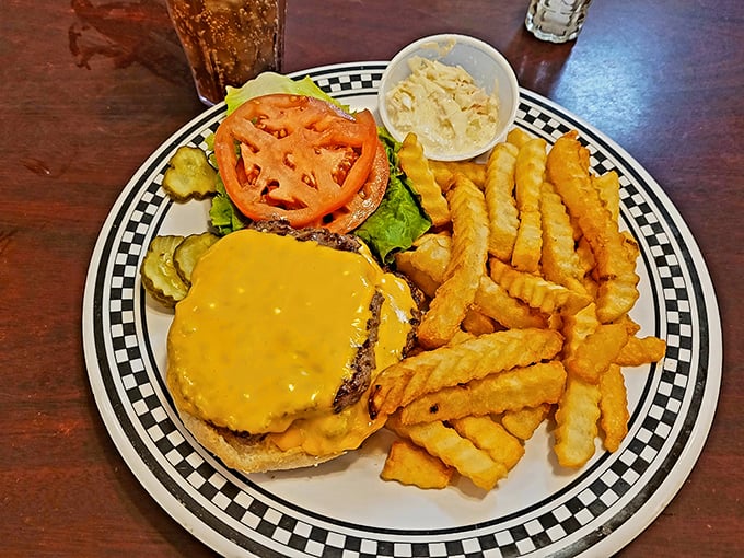A cheeseburger that doesn't need a fancy name or exotic toppings – just honest beef, melted cheese, and the satisfaction of tradition done right.