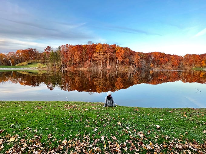 Water so still it looks like nature pressed pause just so you could catch your breath and remember what matters.