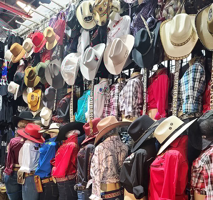 Cowboy hat heaven! From working rancher to weekend warrior, there's headwear here to transform anyone into the Marlboro Man.