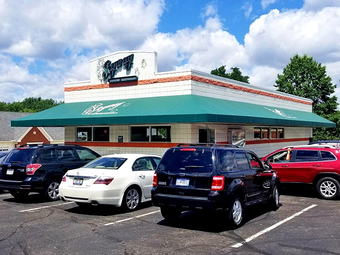 A parking lot full of hungry patrons – each car containing people making memories one bite at a time.