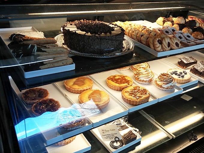 The pastry case—or as I call it, "the reason I can never leave without dessert"—showcases French classics that would make Julia Child smile.