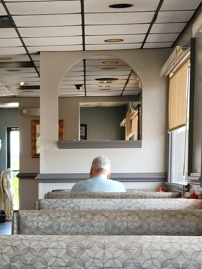 Booths that have witnessed first dates, family celebrations, and countless coffee refills – if these seats could talk!