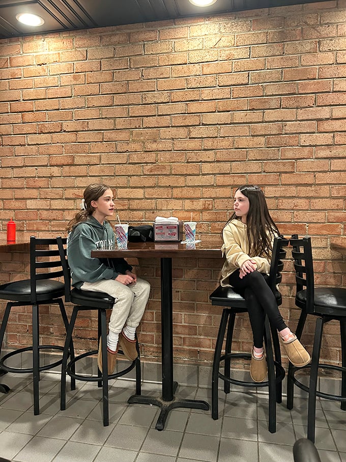 Every great pizzeria needs a high-top table where friends can share secrets, stories, and slices in equal measure.