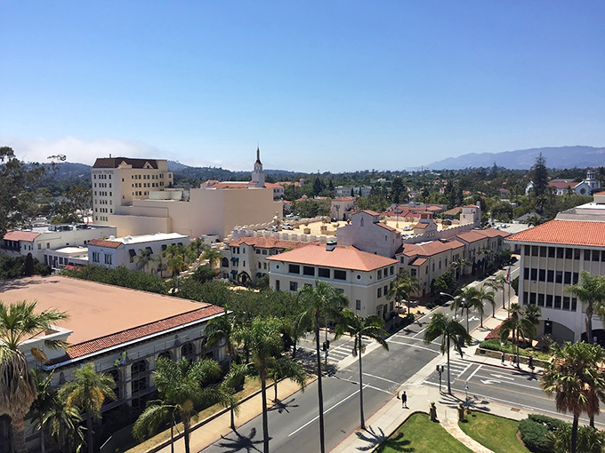 Downtown Santa Barbara doesn't just preserve its Spanish Colonial heritage—it flaunts it with the confidence of someone who knows they look good.