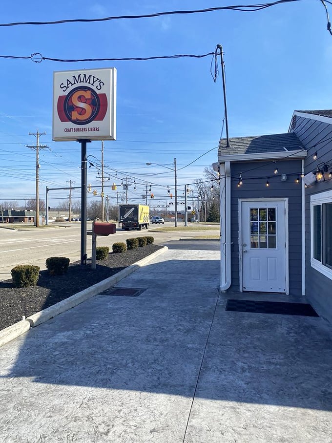 That moment when you spot the Sammy's sign and your stomach does a little happy dance, knowing good things are about to happen.