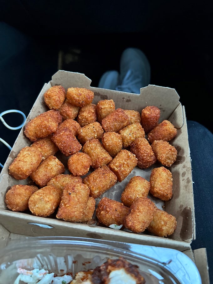 Crispy tots that make you question why you ever grew up. Some childhood pleasures are worth revisiting, especially when they're this perfectly golden.