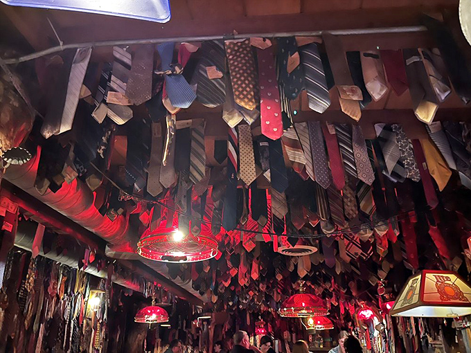 Rustic decor that whispers "authentic steakhouse" without shouting "tourist trap" – perfectly balanced charm.