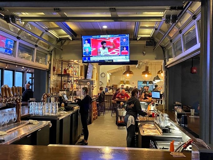 A bustling interior that hums with anticipation—the sound of forks scraping plates and the occasional involuntary "mmm" filling the air.