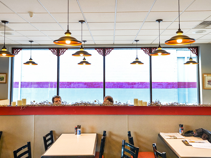 The dining area: simple, comfortable, and designed for one purpose – focusing entirely on the deliciousness in front of you.