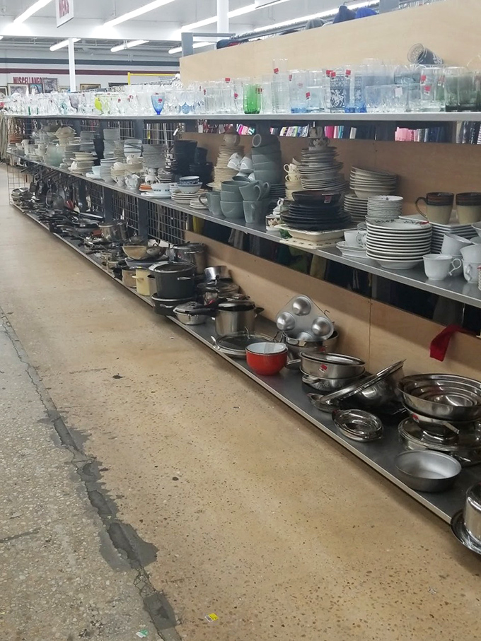Enough dishes, pots and pans to outfit a restaurant – or replace everything your college-bound kid just "borrowed" from your kitchen.