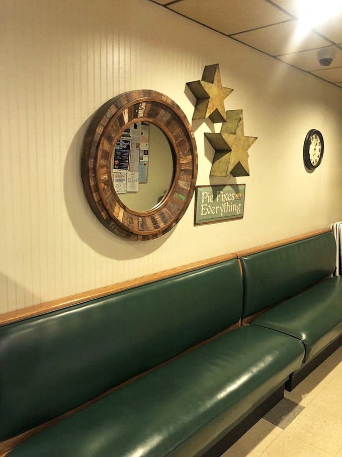 "Pie Fixes Everything" isn't just wall decor—it's the restaurant's mission statement and possibly the truest words ever written.