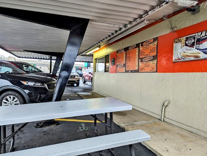 The outdoor dining area isn't trying to be trendy—it's been keeping it real since before "keeping it real" was even a phrase.