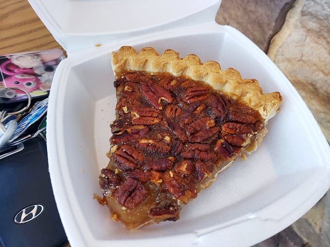 Pecan pie that doesn't need Instagram filters. Those nuts are posing naturally for what might be dessert's perfect yearbook photo.
