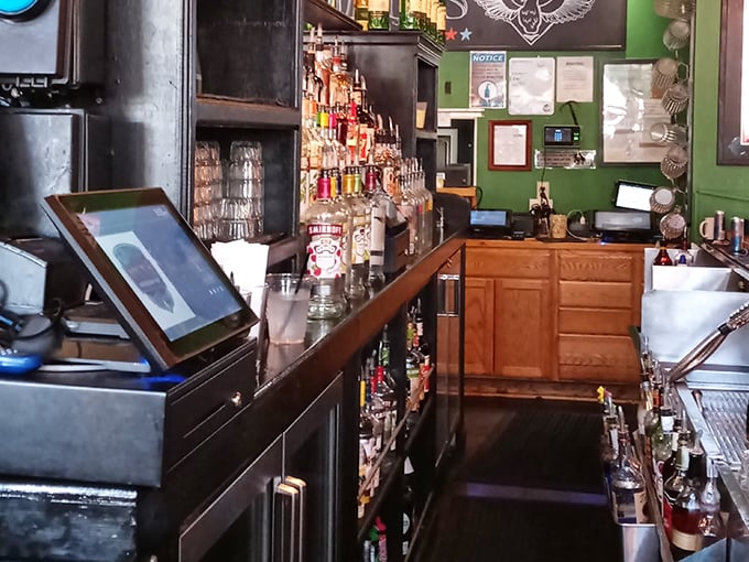 The heart of operations – where bartenders orchestrate the perfect balance of efficiency and friendly banter throughout the night.