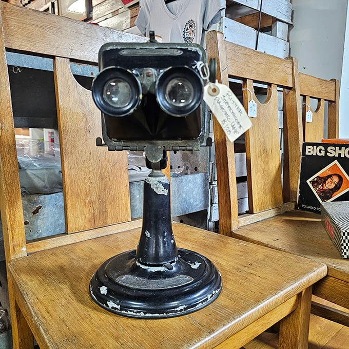 This vintage stereoscope viewer isn't just an antique—it's Victorian virtual reality, bringing 3D entertainment to generations before PlayStation existed.