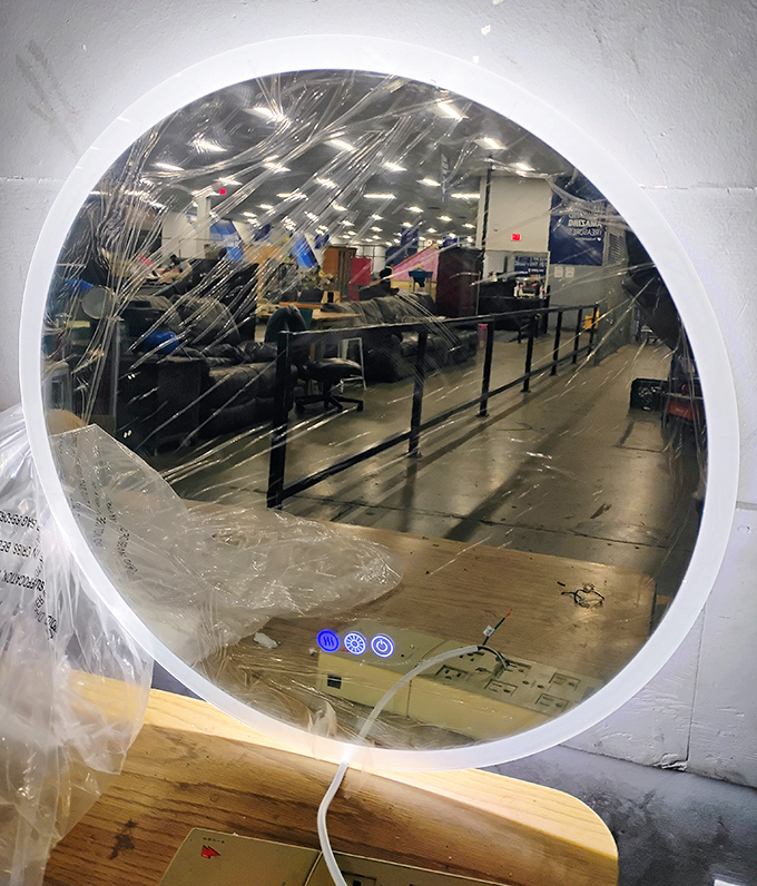 Mirror, mirror, on the wall, who's the thriftiest of them all? This LED vanity mirror brings Hollywood glamour to Arizona bathroom countertops.