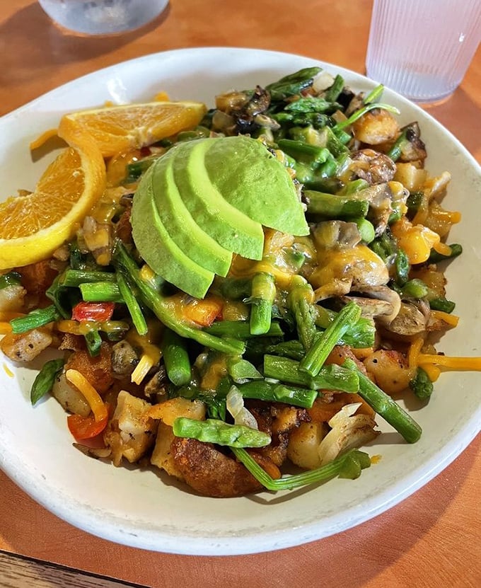 Even the salads here look like they're having more fun than vegetables have any right to expect.